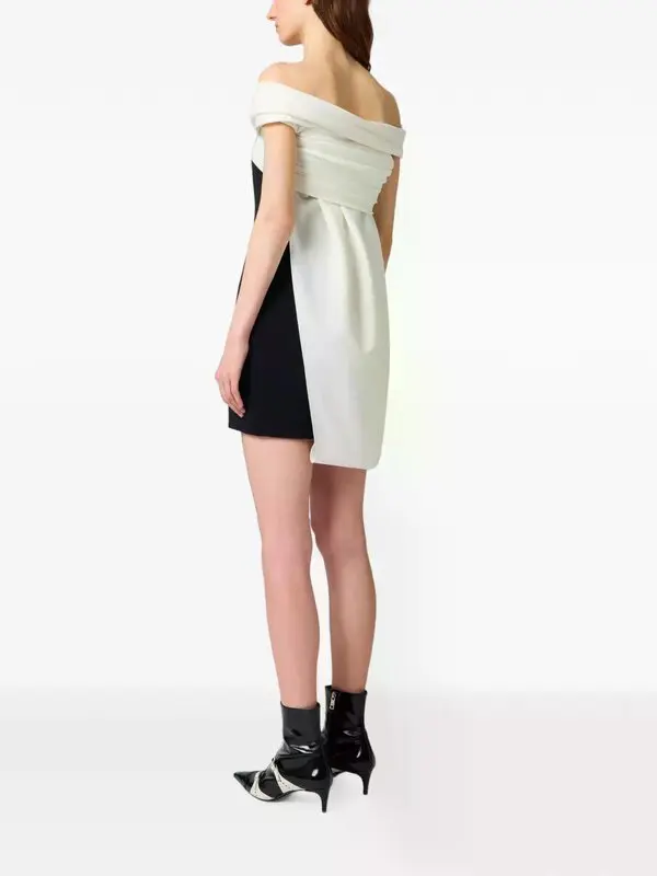 MSGM Bow-detail Off-shoulder Mini Dress