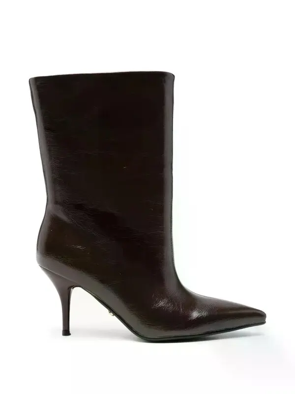 TWENTY FOURHAITCH Unuk Pointed-toe Stiletto-heel Boots - Brown