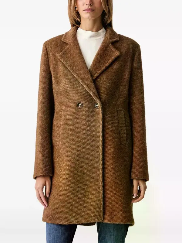 FRACOMINA Double-breasted Textured-finish Coat