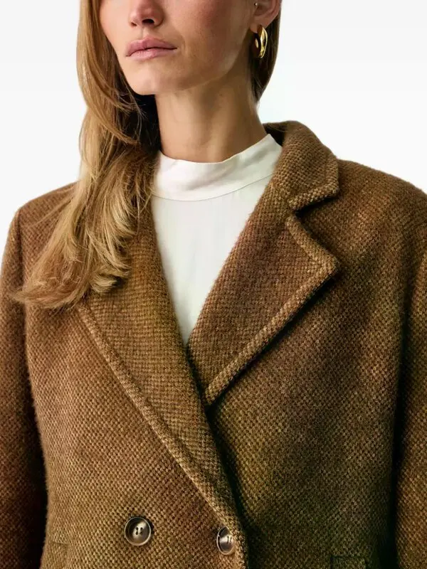 FRACOMINA Double-breasted Textured-finish Coat