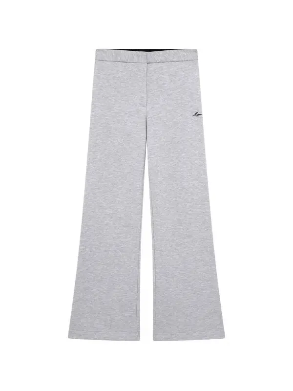 MSGM Embroidered Logo Wide-leg Track Pants