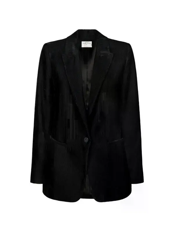FORTE_FORTE Ribbed Velvet Blazer