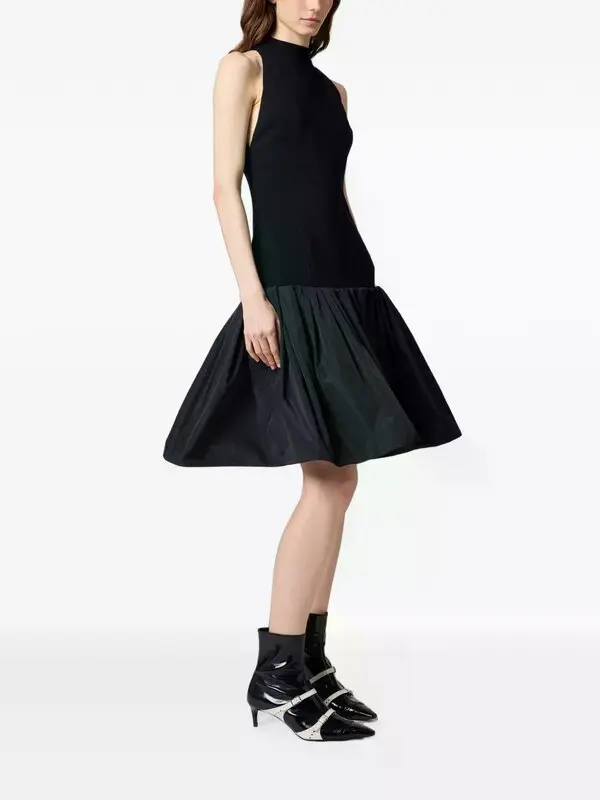 MSGM Halterneck Pleated Midi Dress