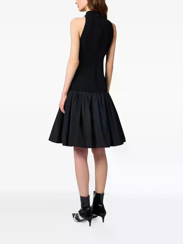 MSGM Halterneck Pleated Midi Dress