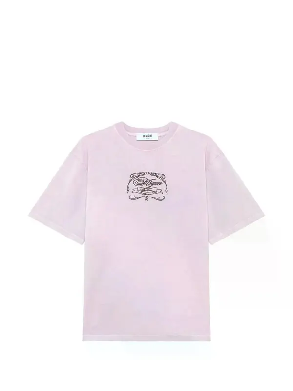 MSGM Embroidered Logo Oversized-fit T-shirt