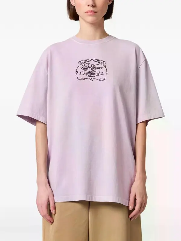 MSGM Embroidered Logo Oversized-fit T-shirt