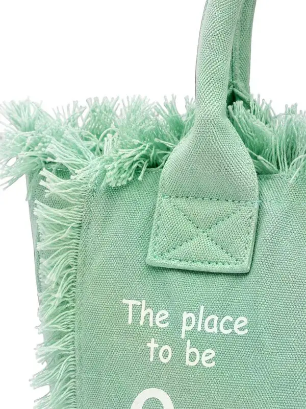MC2 SAINT BARTH Fringed Logo-print Tote Bag
