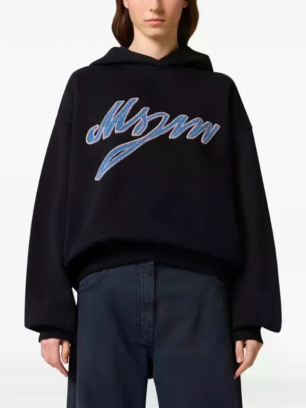 MSGM Logo Patch Oversized Hoodie