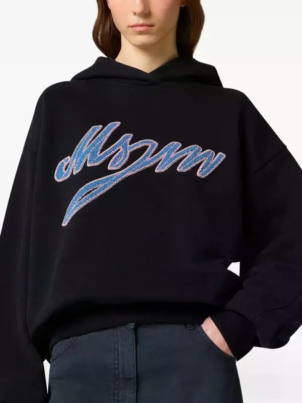 MSGM Logo Patch Oversized Hoodie