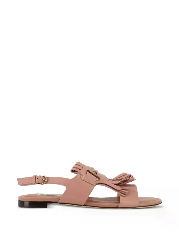 TOD'S T Timeless Fringed-details Sandals - Pink