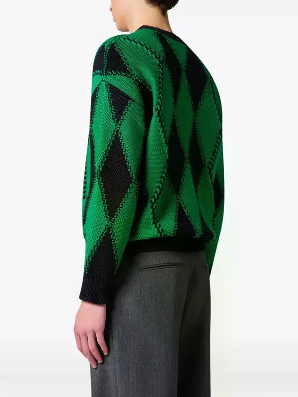 MSGM Argyle Knit Sweater