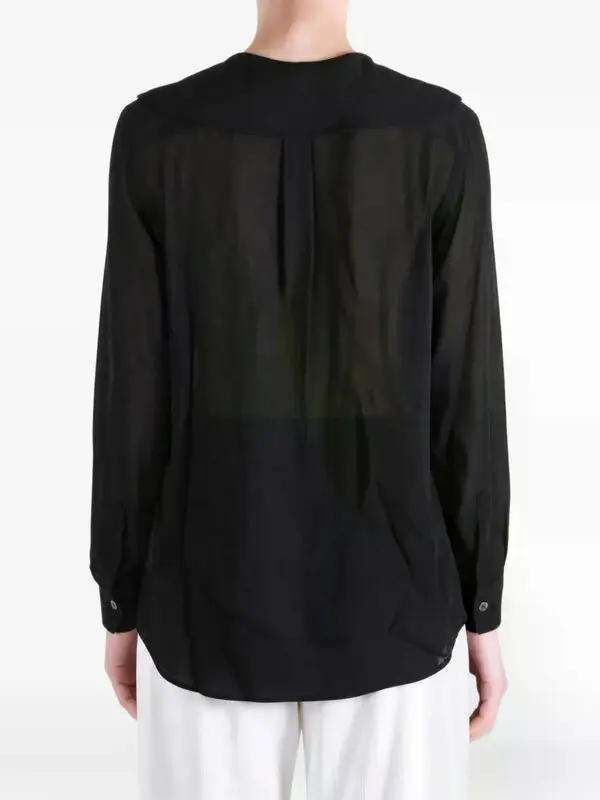 Comme Des Garçons Oversized-collar Sheer Shirt