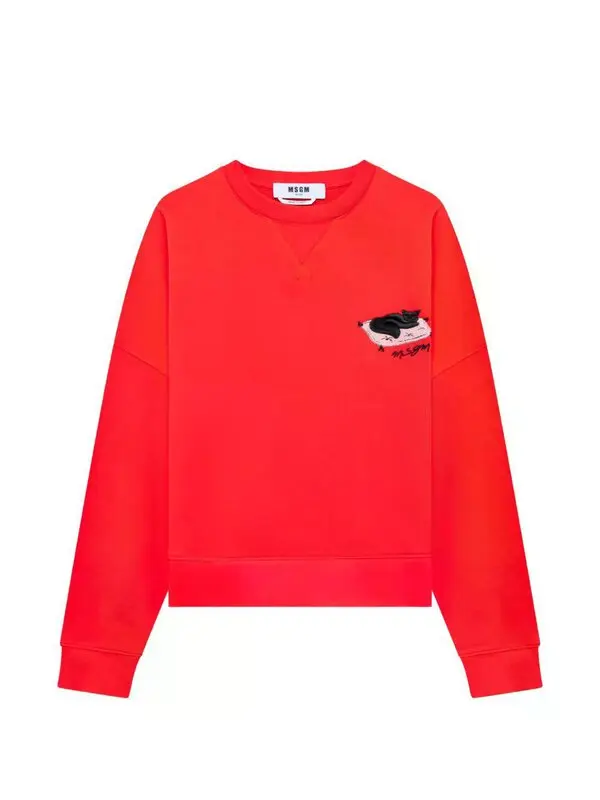 MSGM Cat Patch Sweatshirt