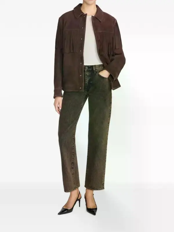 FRAME The Hang Acid-wash Straight-leg Jeans