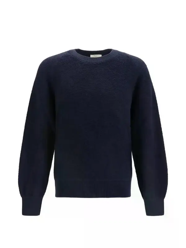 PIACENZA CASHMERE 1733 Crew-neck Ribbed-trim Sweater - Blue