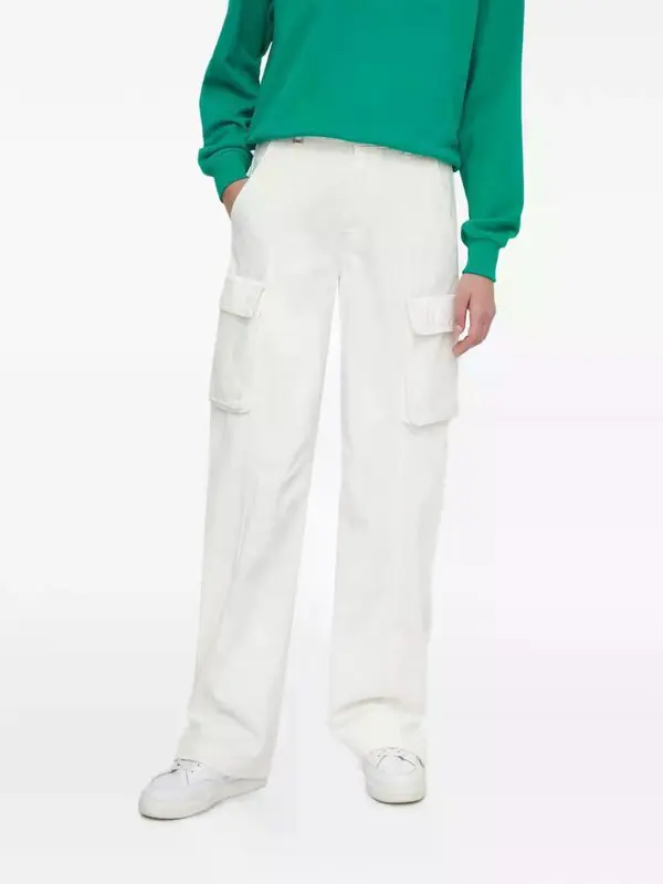 BENETTON Cotton Cargo Jeans - White