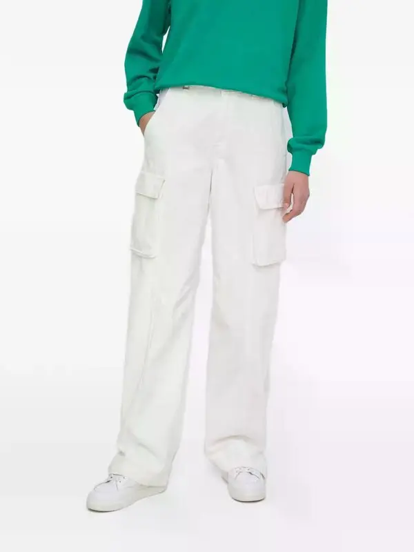 BENETTON Cotton Cargo Jeans - White