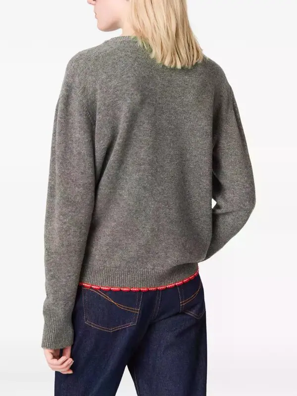 Stella McCartney Crochet Heart Wool Sweater