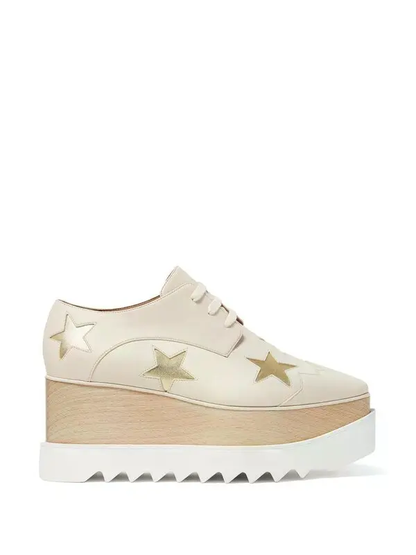 Stella McCartney Metallic Star Elyse Platform Shoes - Neutrals