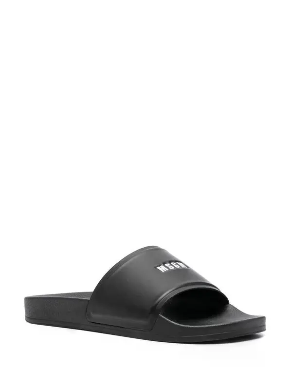 MSGM Logo-print Sliders - Black