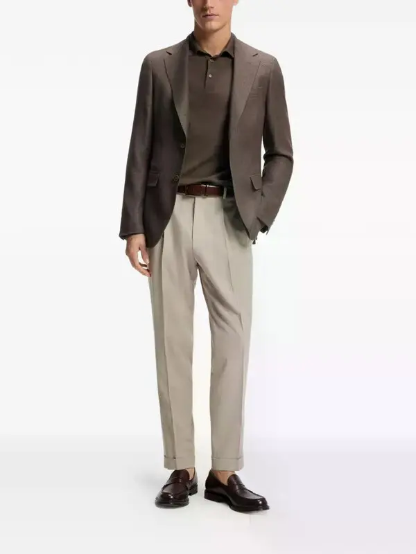 BOSS Pleated Turn-up Tailored Trousers