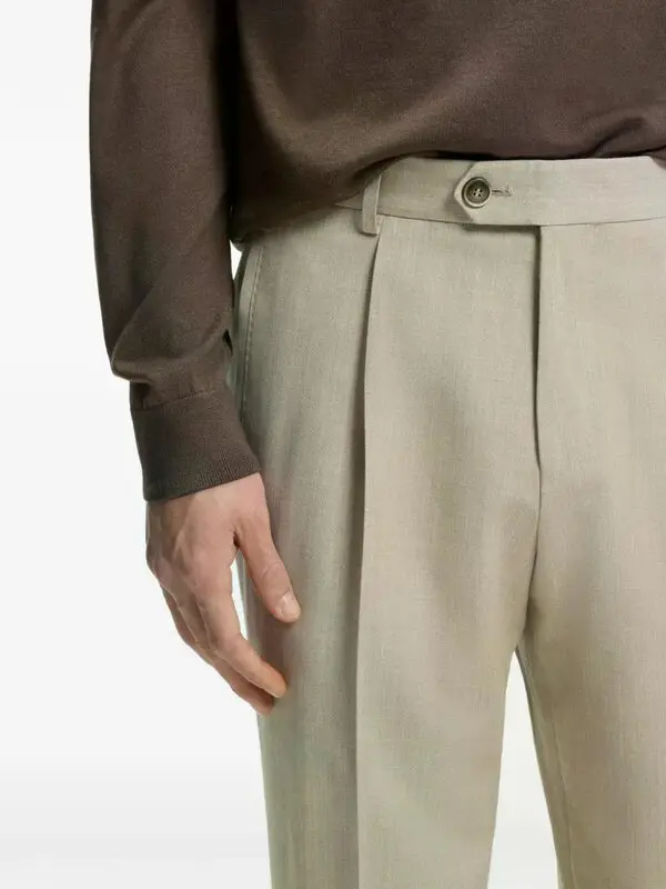 BOSS Pleated Turn-up Tailored Trousers