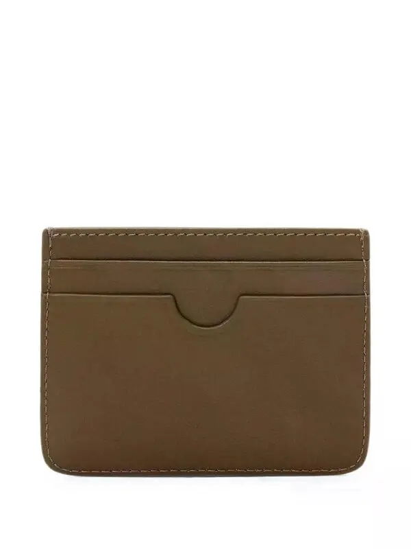 AMI Paris Cowhide Leather Card Holder With De Coeur