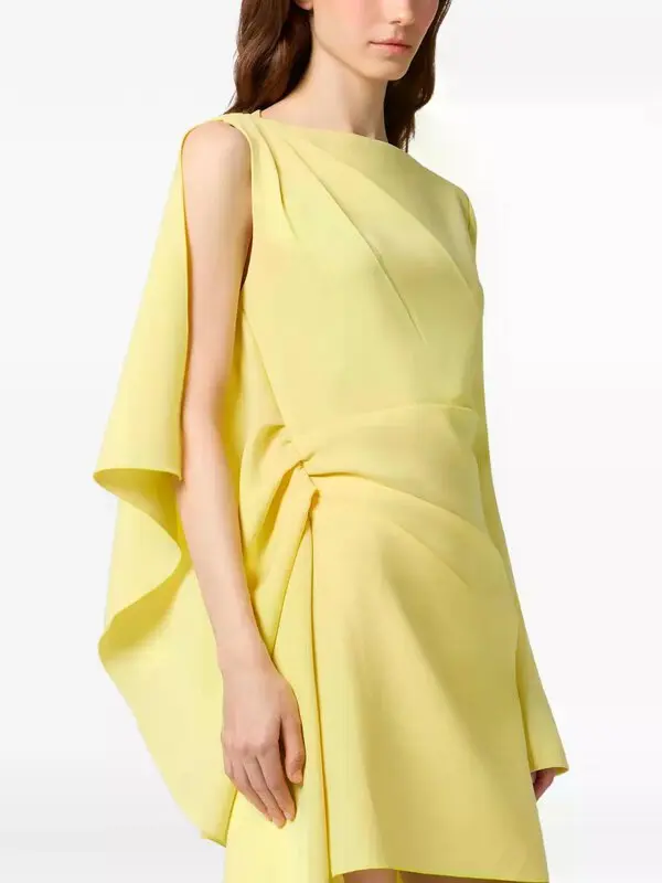MSGM Asymmetric Draped Mini Dress
