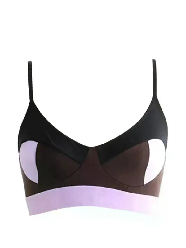 BASERANGE Colour-block Triangle Bra Top