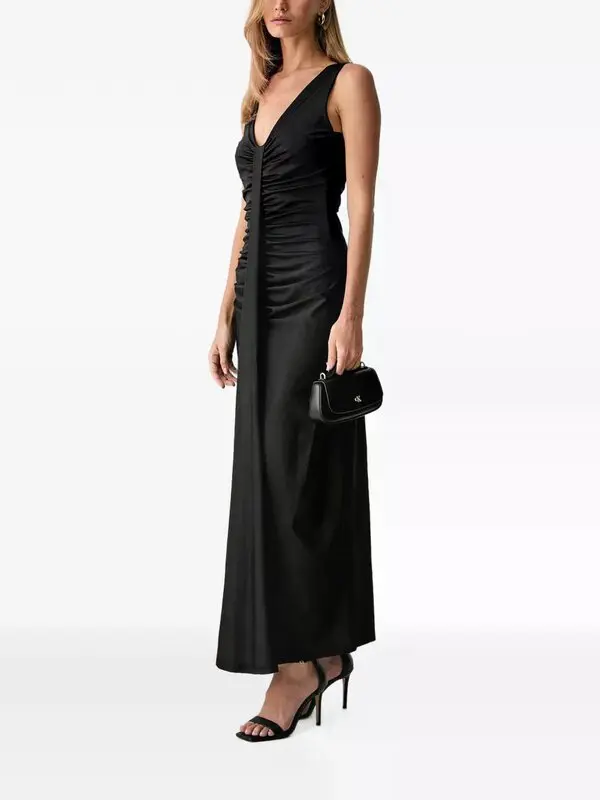 FRACOMINA Sleeveless Ruched Maxi Dress