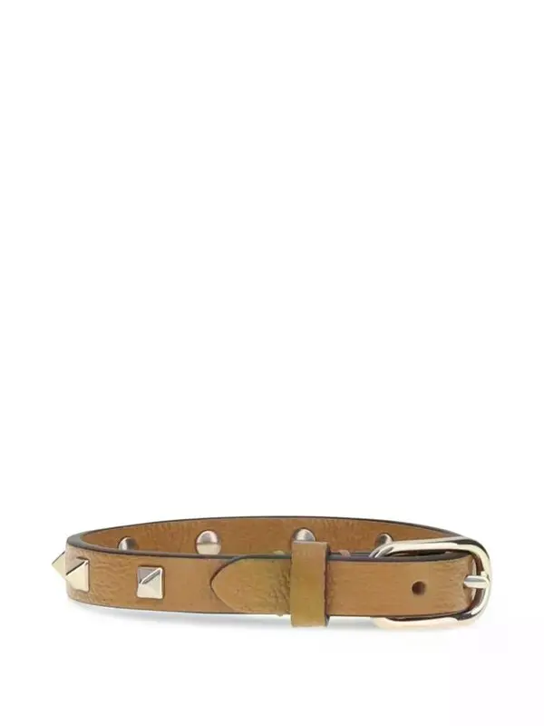 Valentino Garavani Rockstud Spike Leather Bracelet - Neutrals