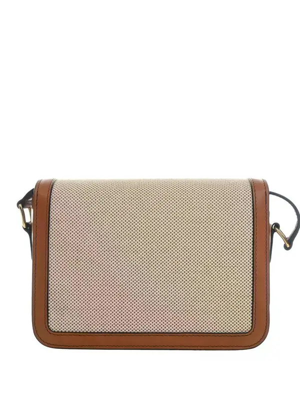 Celine Canvas And Calfskin Triomphe Crossbody Bag - Neutrals
