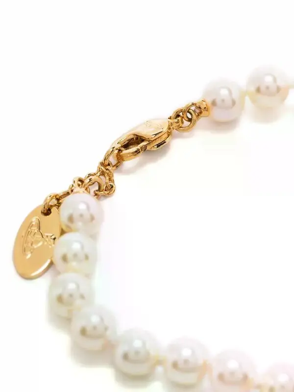 VIVIENNE WESTWOOD Pearl Safety-pin Orb Bracelet