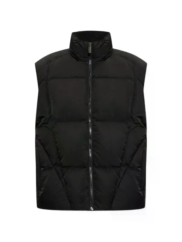 Off-White Quilted Stand-up Collar Gilet
