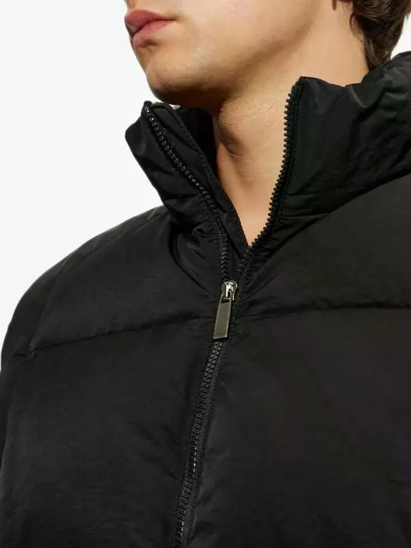 Off-White Quilted Stand-up Collar Gilet