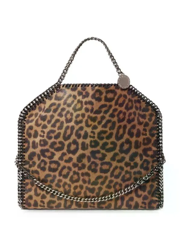 Stella McCartney Falabella Leopard Fold-over Tote Bag - Brown