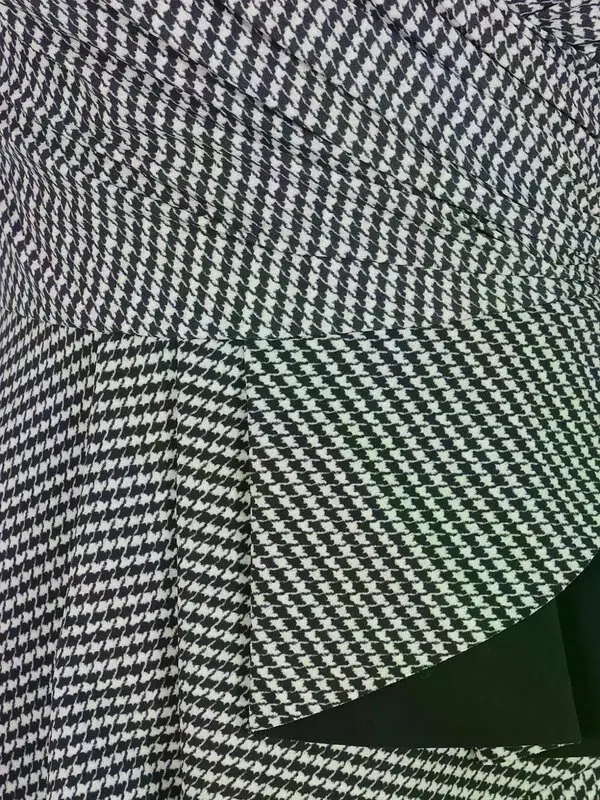 Chiara Boni La Petite Robe Houndstooth Peplum Midi Dress