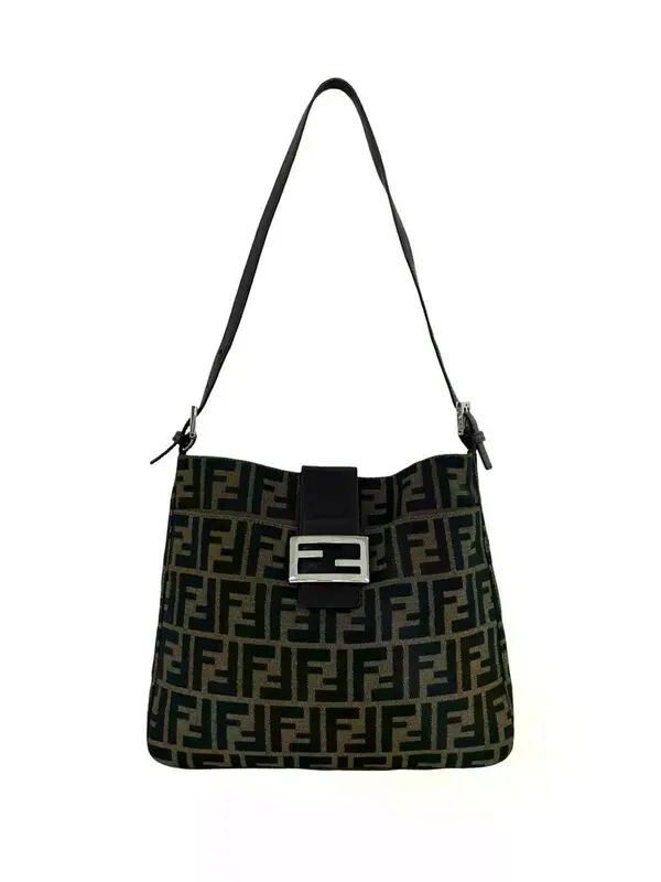Fendi 1990-2010 Zucca Canvas Shoulder Bag