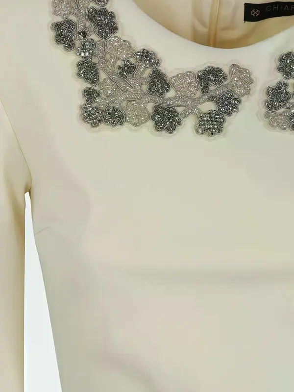 Chiara Boni La Petite Robe Beaded Ruched Midi Dress