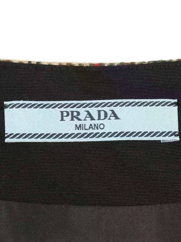 Prada 2010s Check-print Sleeveless Mini Dress