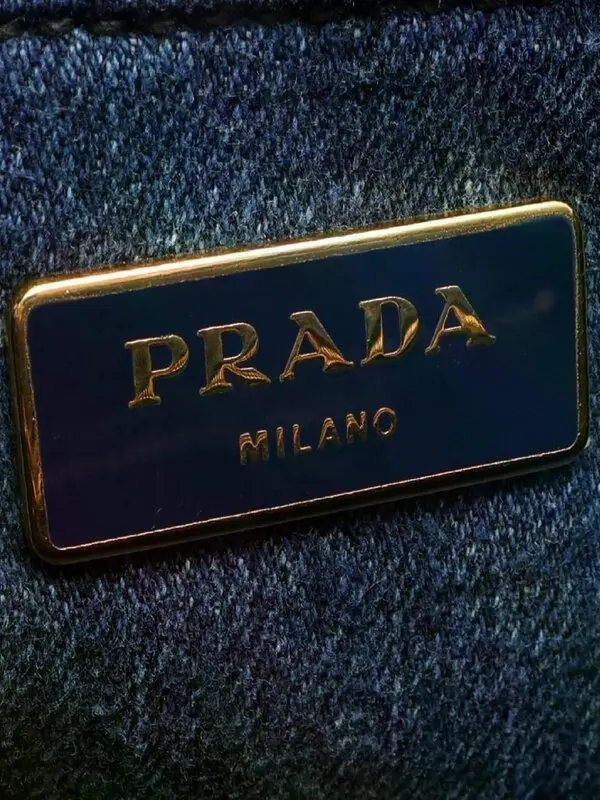 Prada 2010-2026 Denim Canapa Logo Tote Satchel
