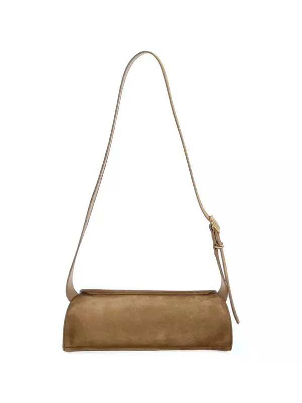 JIL SANDER Suede Foldover Shoulder Bag