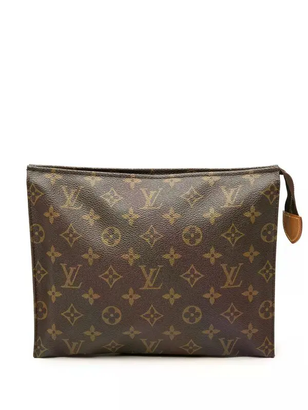 LOUIS VUITTON 1986 Monogram Toiletry Pouch 26 Clutch Bag - Brown