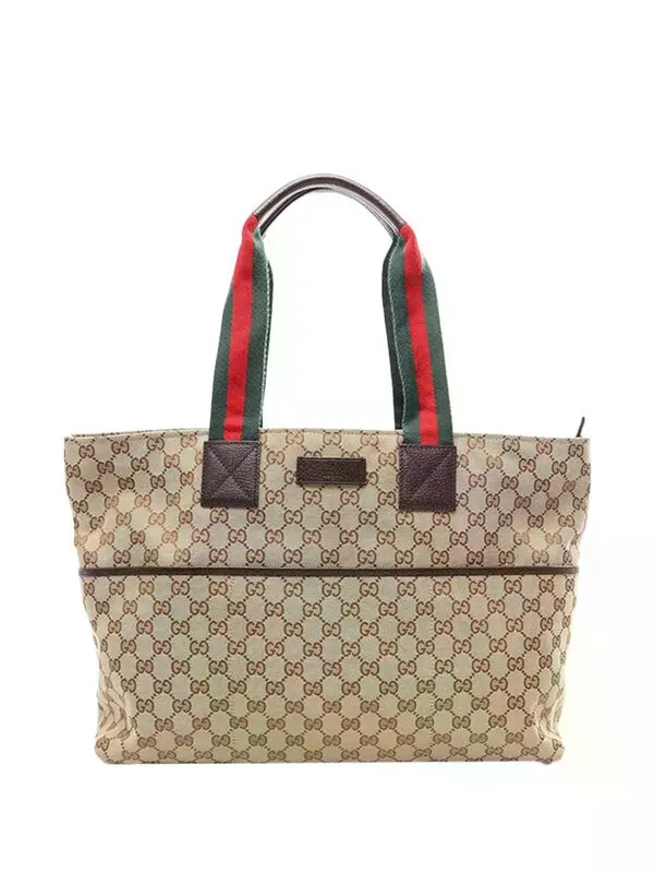 Gucci 2000-2015 Gg Canvas Web Tote Bag