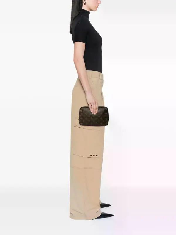LOUIS VUITTON 1994 Monogram Trousse Toilette 23 Clutch Bag - Brown