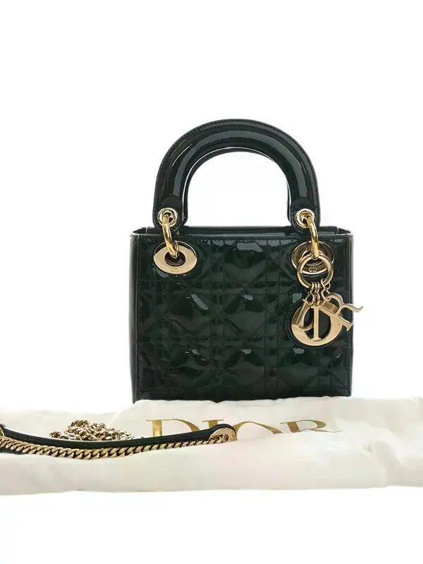 Dior Mini Patent Cannage Lady Satchel