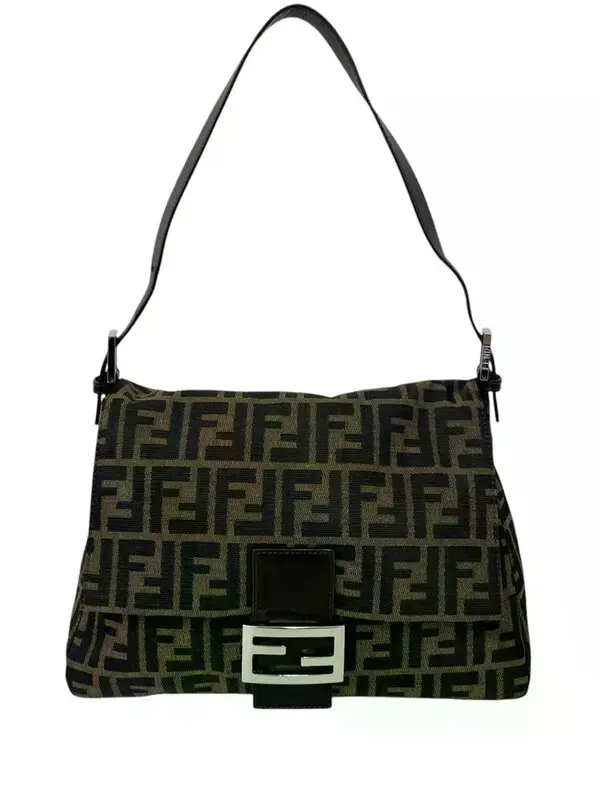 Fendi 1990-2000 Zucca Canvas Mamma Forever Shoulder Bag