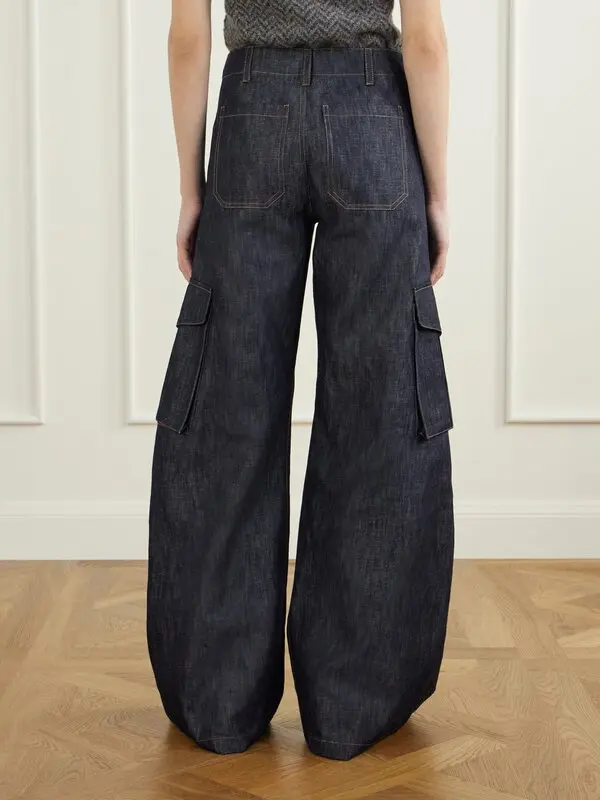 Gabriela Hearst Eos Cotton And Linen-blend Wide-leg Pants