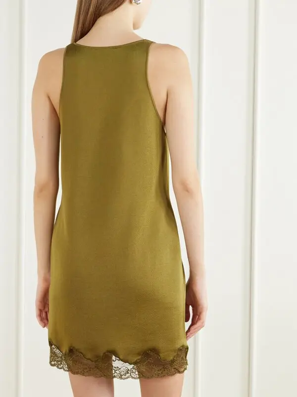 Balmain Lace-trimmed Knitted Mini Dress
