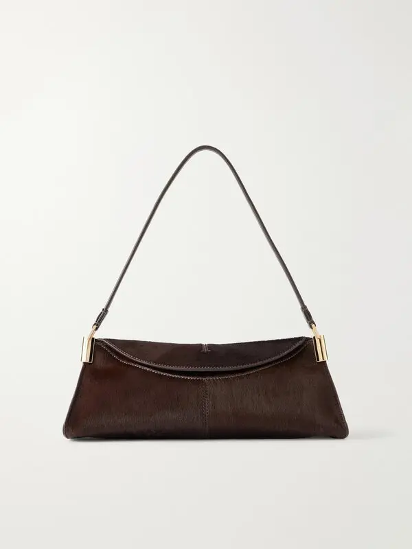 Balmain Pony-hair And Leather Shoulder Bag